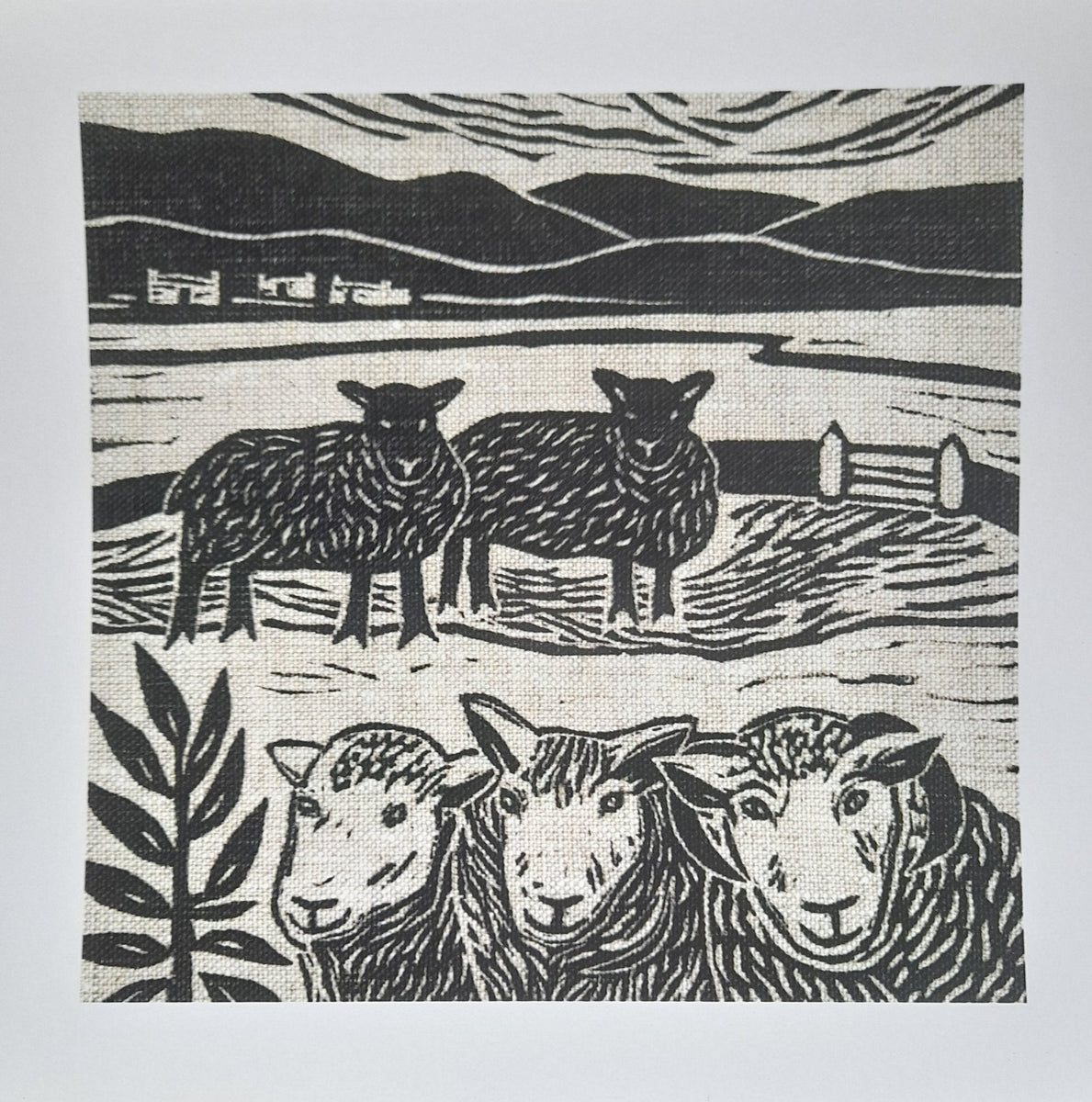 Linocuts printed on Irish linen – gailkellyprintmaker